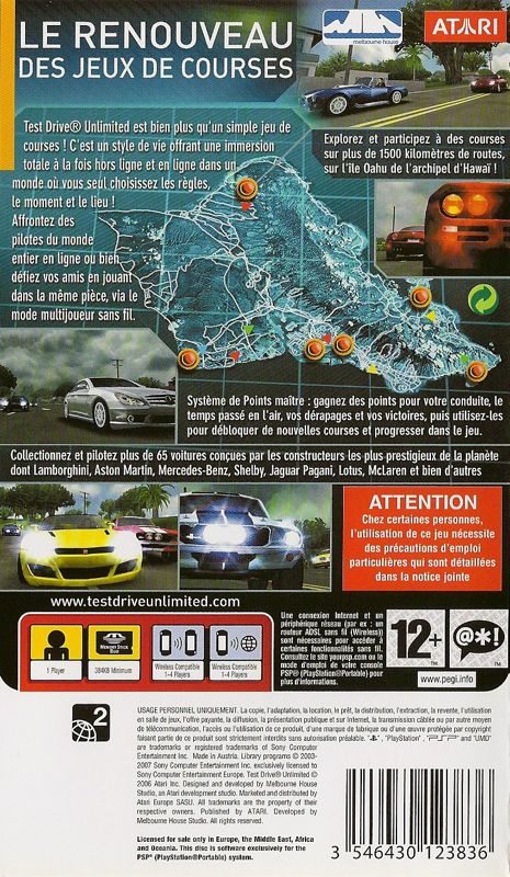 Test Drive Unlimited cover or packaging material - MobyGames