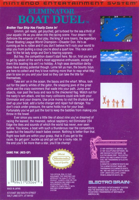 Eliminator Boat Duel cover or packaging material - MobyGames