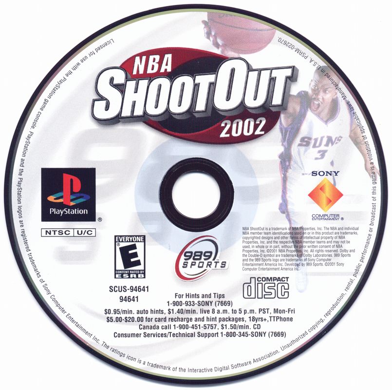 NBA ShootOut 2002 cover or packaging material - MobyGames