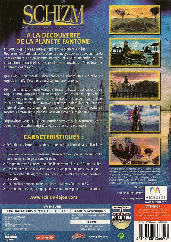 Schizm: Mysterious Journey cover or packaging material - MobyGames