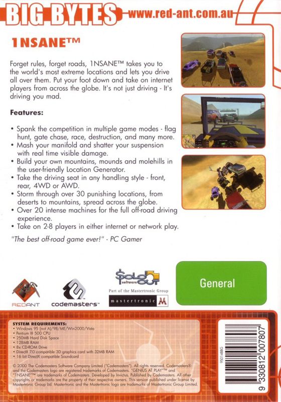 1nsane cover or packaging material - MobyGames