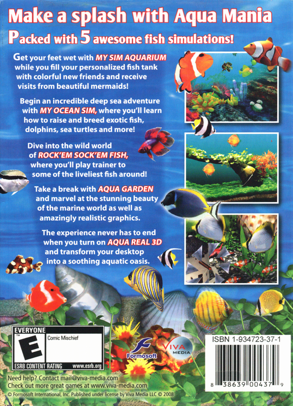 Aqua Mania cover or packaging material - MobyGames