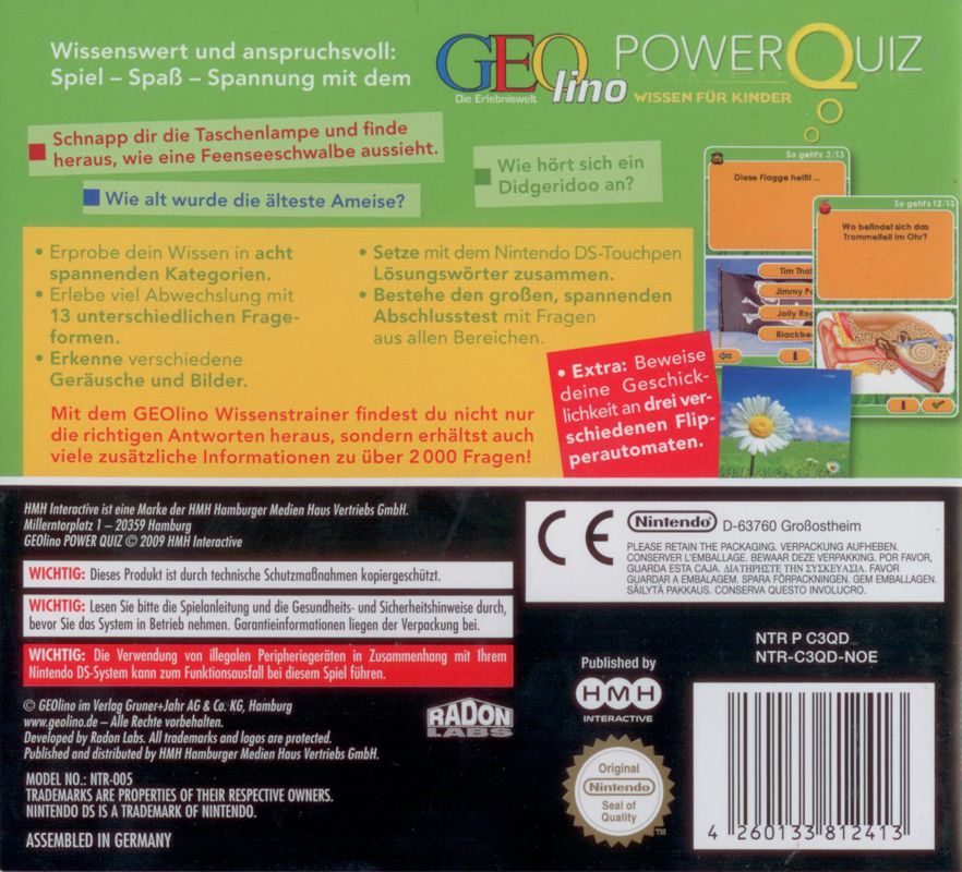 Power Quiz: GEOlino cover or packaging material - MobyGames