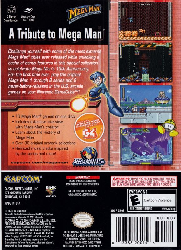 Mega Man: Anniversary Collection cover or packaging material - MobyGames