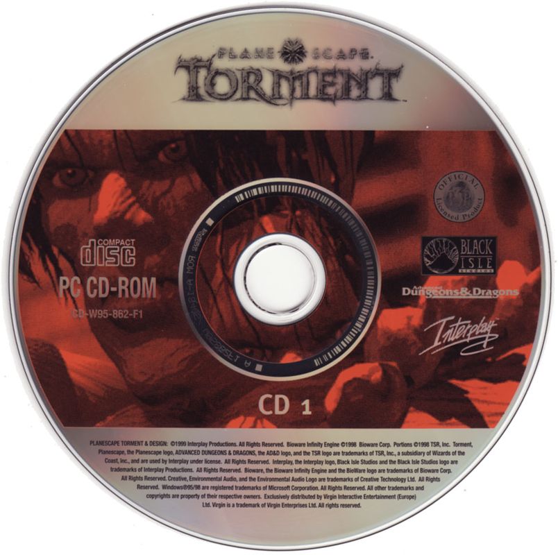 Planescape: Torment cover or packaging material - MobyGames