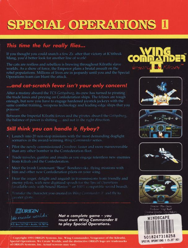 Wing Commander II: Vengeance of the Kilrathi - Special Operations 1 ...