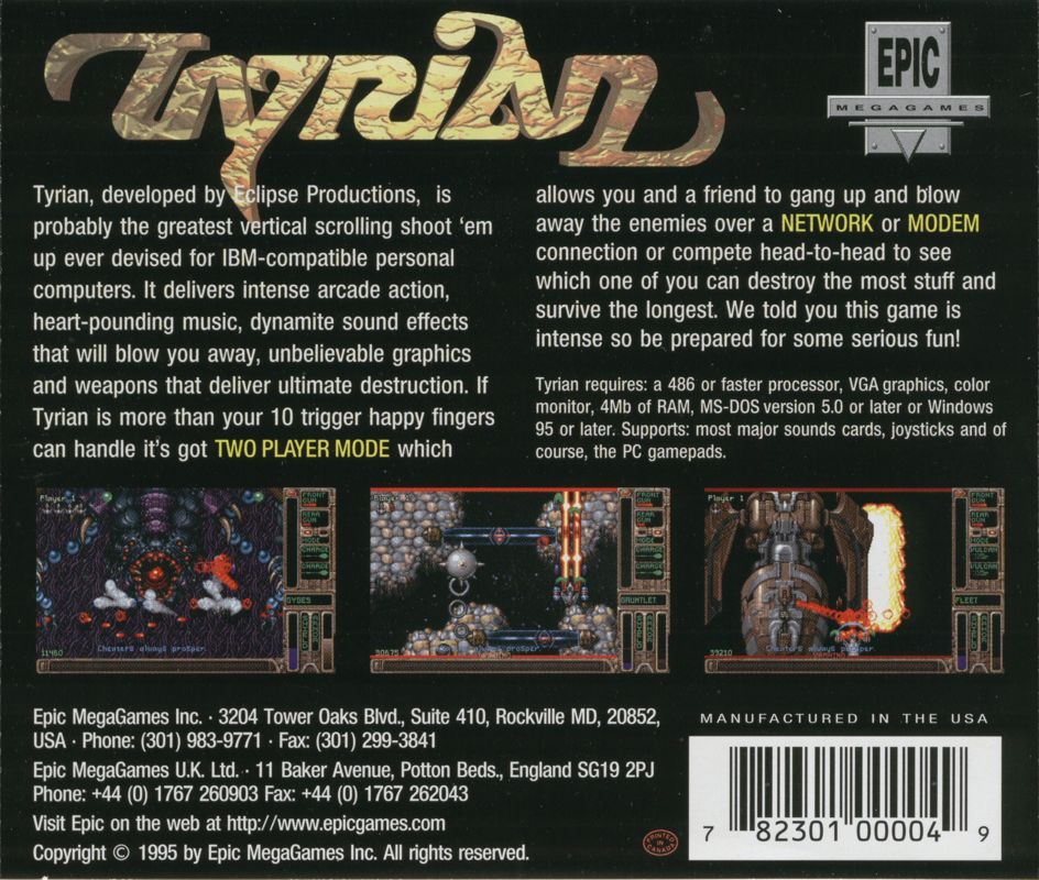 Tyrian cover or packaging material - MobyGames