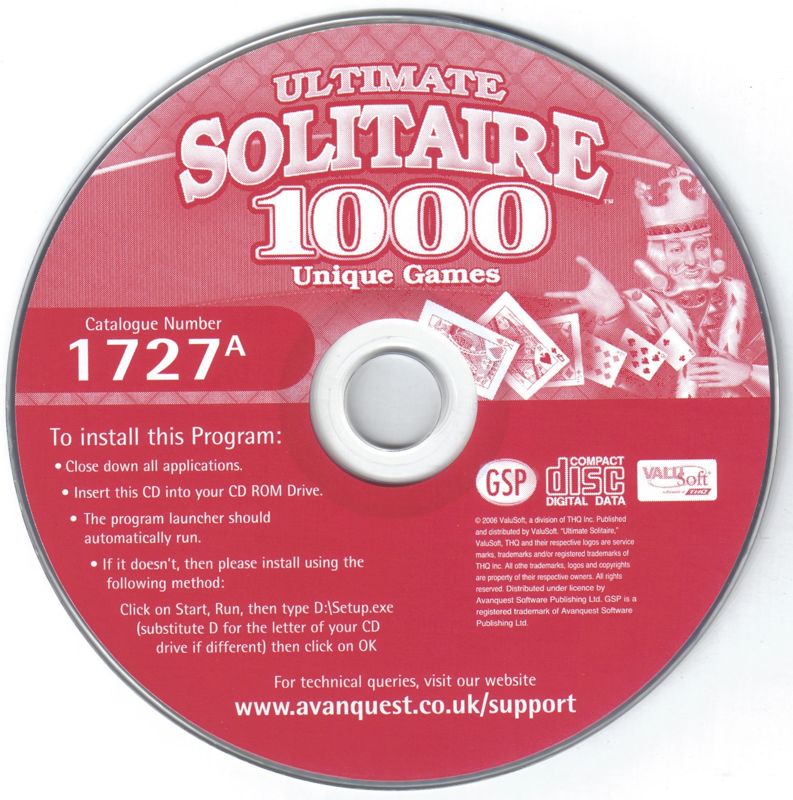 Ultimate Solitaire 1000 cover or packaging material - MobyGames