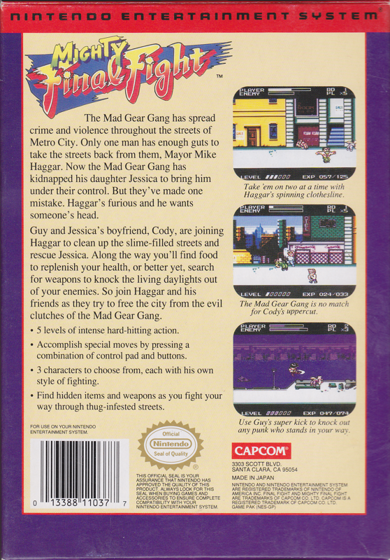Mighty Final Fight cover or packaging material - MobyGames