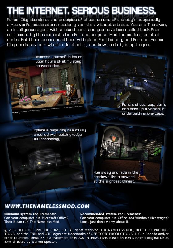 The Nameless Mod cover or packaging material - MobyGames