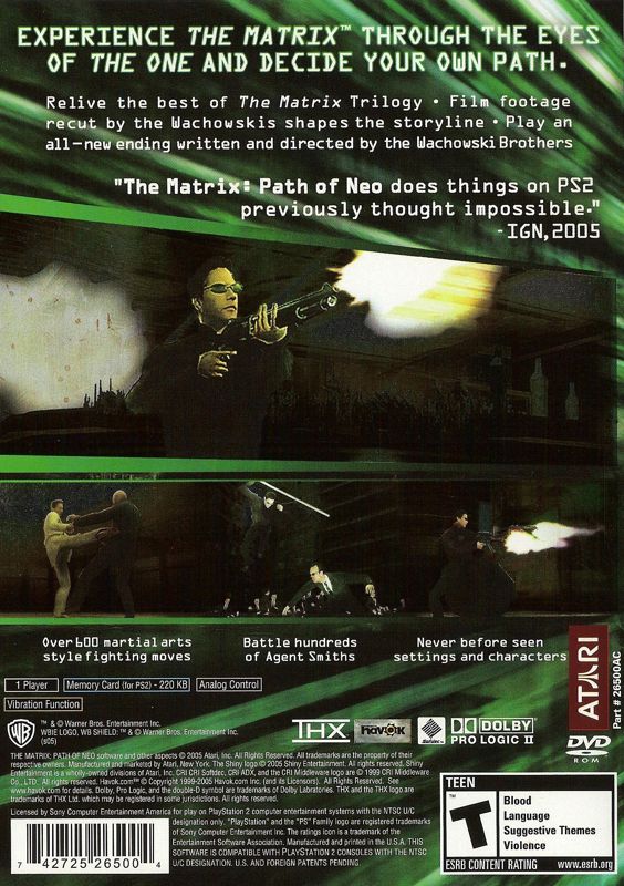 The Matrix: Path of Neo cover or packaging material - MobyGames