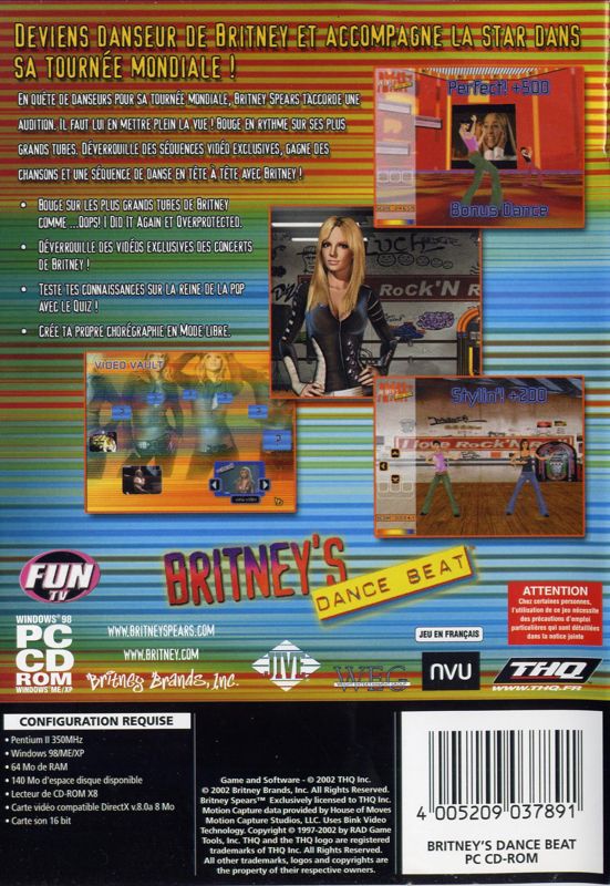 Britney's Dance Beat cover or packaging material - MobyGames