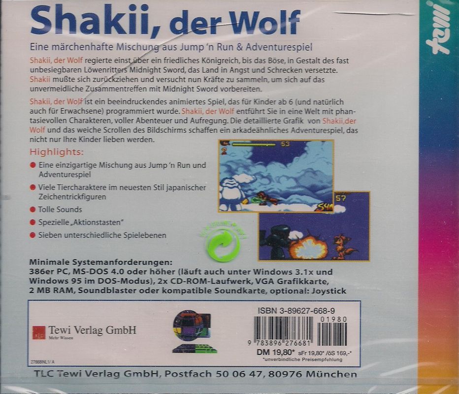 Shakii the Wolf cover or packaging material - MobyGames