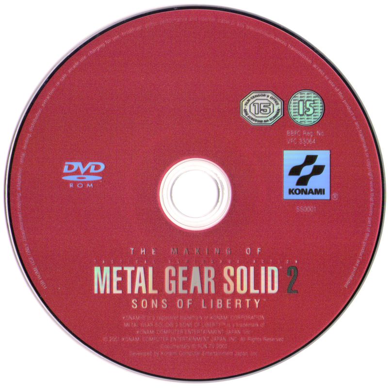 Metal Gear Solid 2: Sons of Liberty cover or packaging material - MobyGames