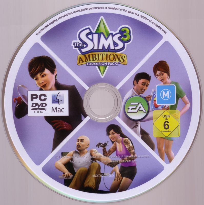 The Sims 3: Ambitions cover or packaging material - MobyGames
