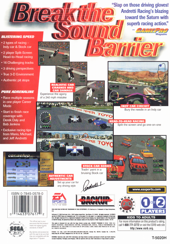 Andretti Racing cover or packaging material - MobyGames