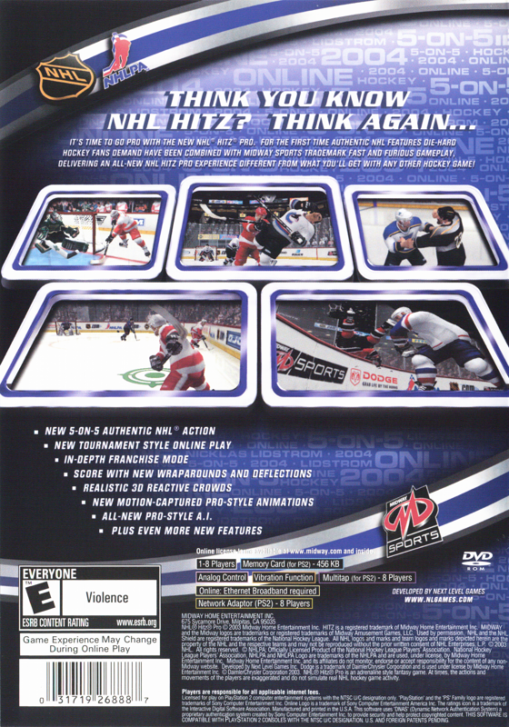 NHL Hitz Pro cover or packaging material - MobyGames
