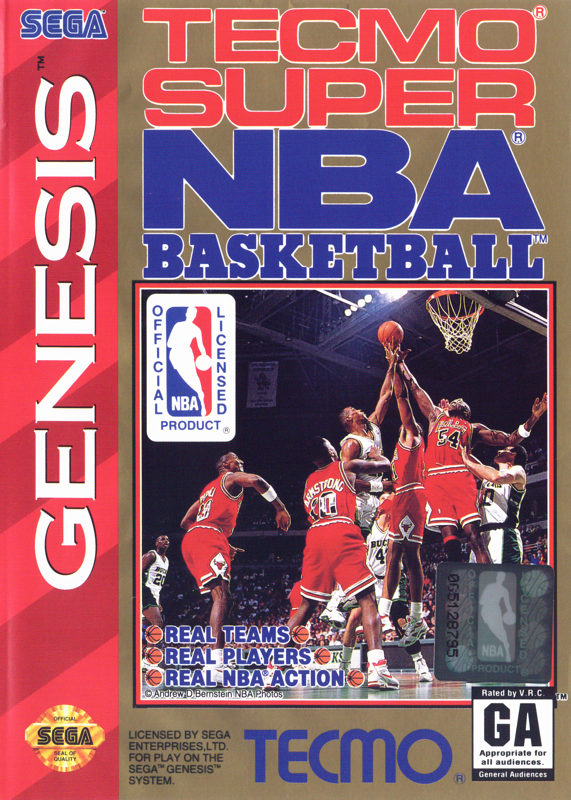 Tecmo Super NBA Basketball cover or packaging material - MobyGames