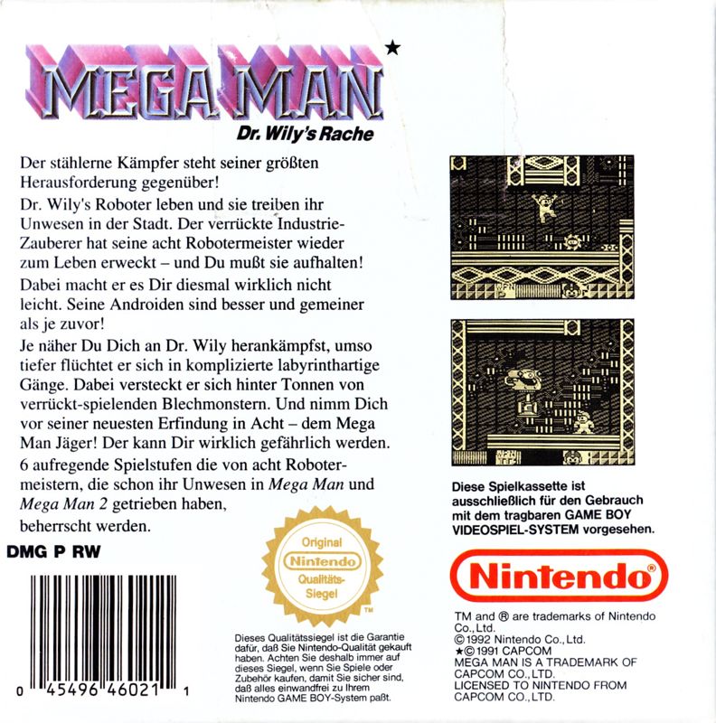 Mega Man: Dr. Wily's Revenge cover or packaging material - MobyGames