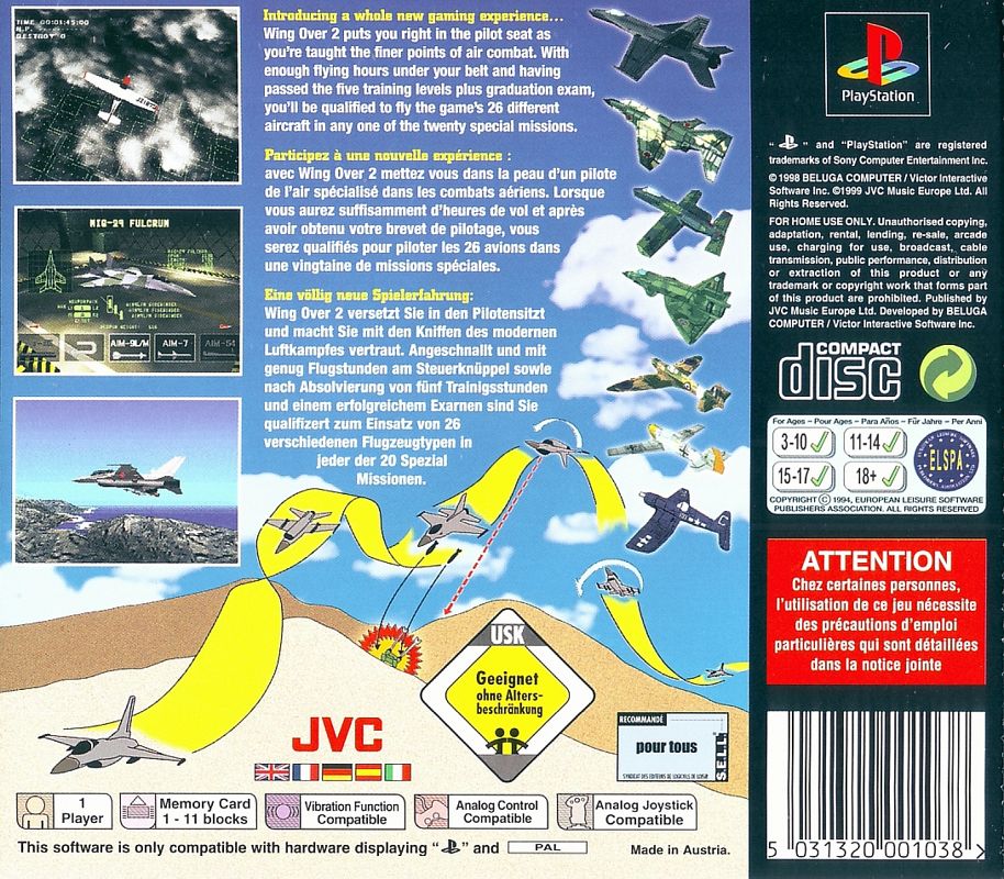 Wing Over 2 cover or packaging material - MobyGames