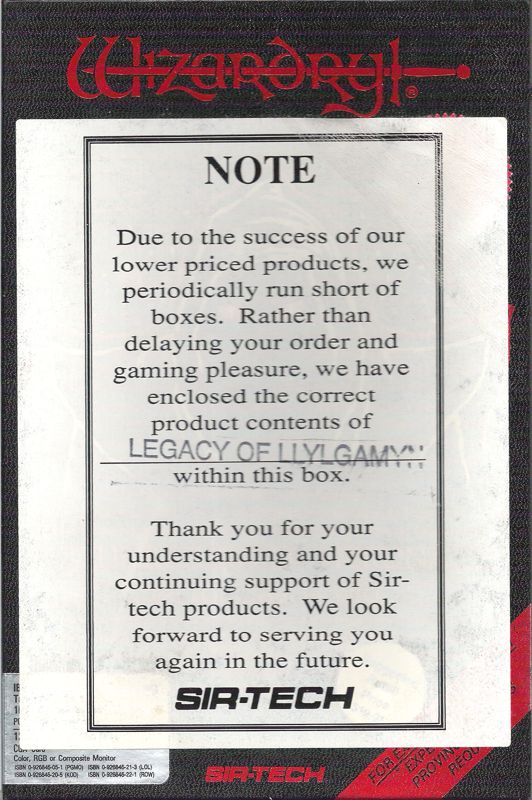 The Wizardry Trilogy: Scenarios I, II & III cover or packaging material ...