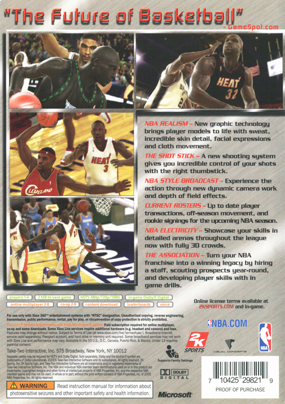 NBA 2K6 cover or packaging material - MobyGames