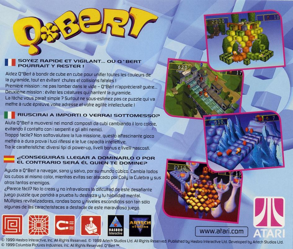 Q*bert cover or packaging material - MobyGames