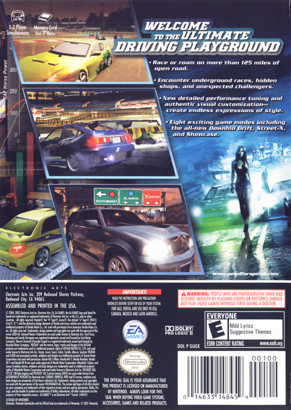Need for Speed: Underground 2 cover or packaging material - MobyGames