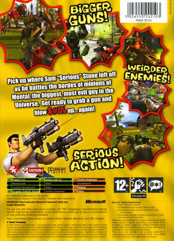 Serious Sam II cover or packaging material - MobyGames