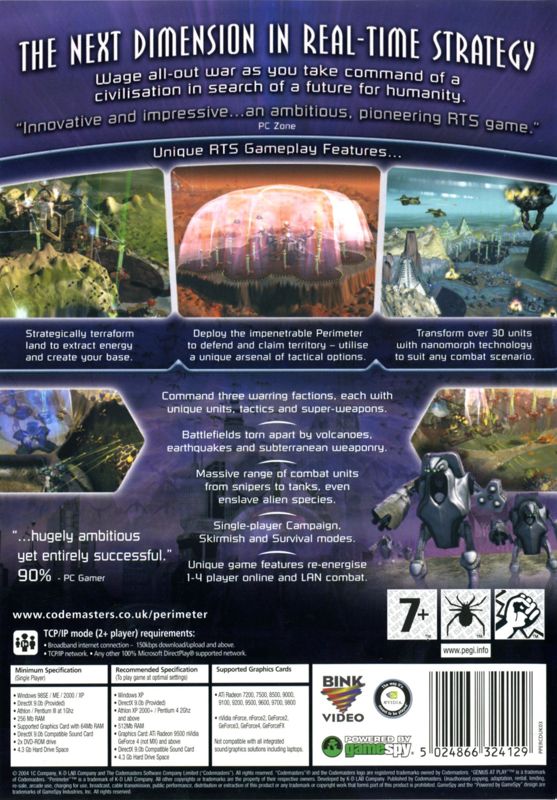 Perimeter cover or packaging material - MobyGames