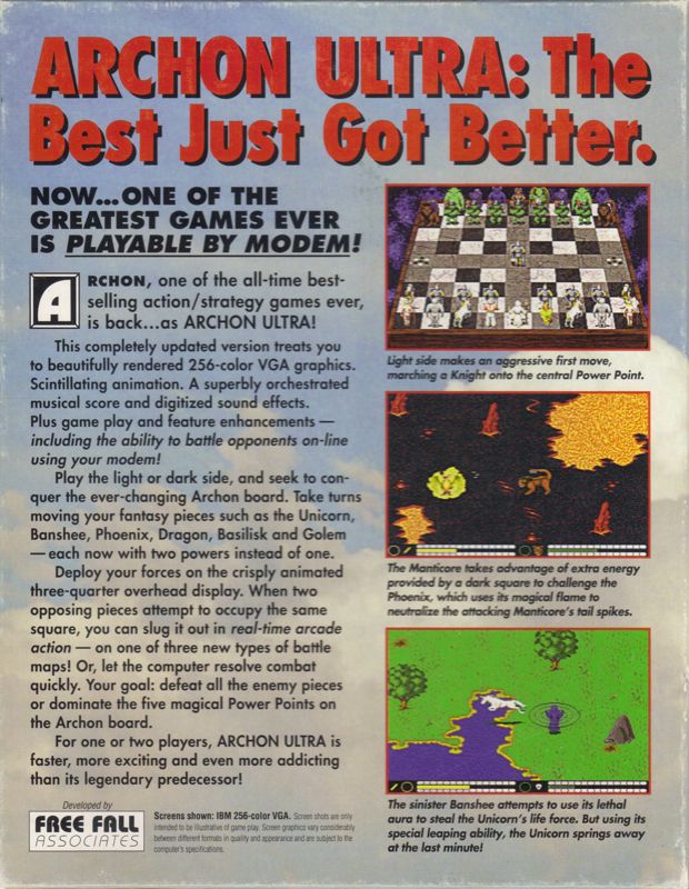 Archon Ultra cover or packaging material - MobyGames