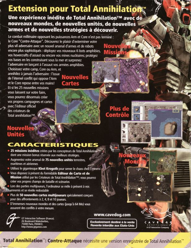 Total Annihilation: The Core Contingency cover or packaging material ...