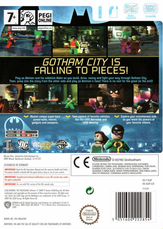 LEGO Batman: The Videogame cover or packaging material - MobyGames