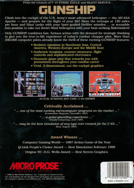 Gunship cover or packaging material - MobyGames