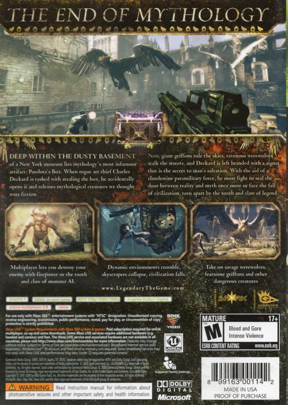 Legendary cover or packaging material - MobyGames