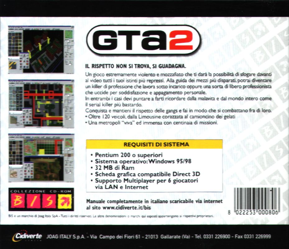 Grand Theft Auto 2 cover or packaging material - MobyGames