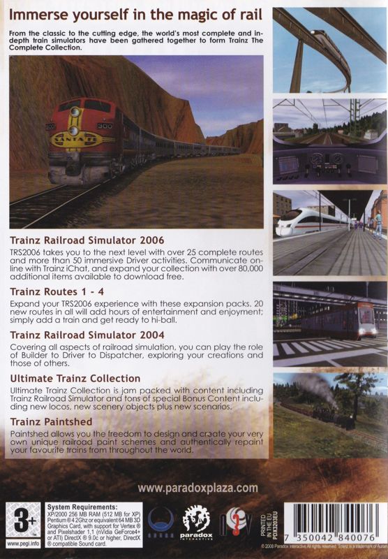 Trainz: The Complete Collection cover or packaging material - MobyGames