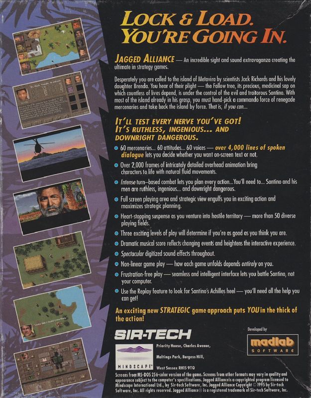 Jagged Alliance cover or packaging material - MobyGames