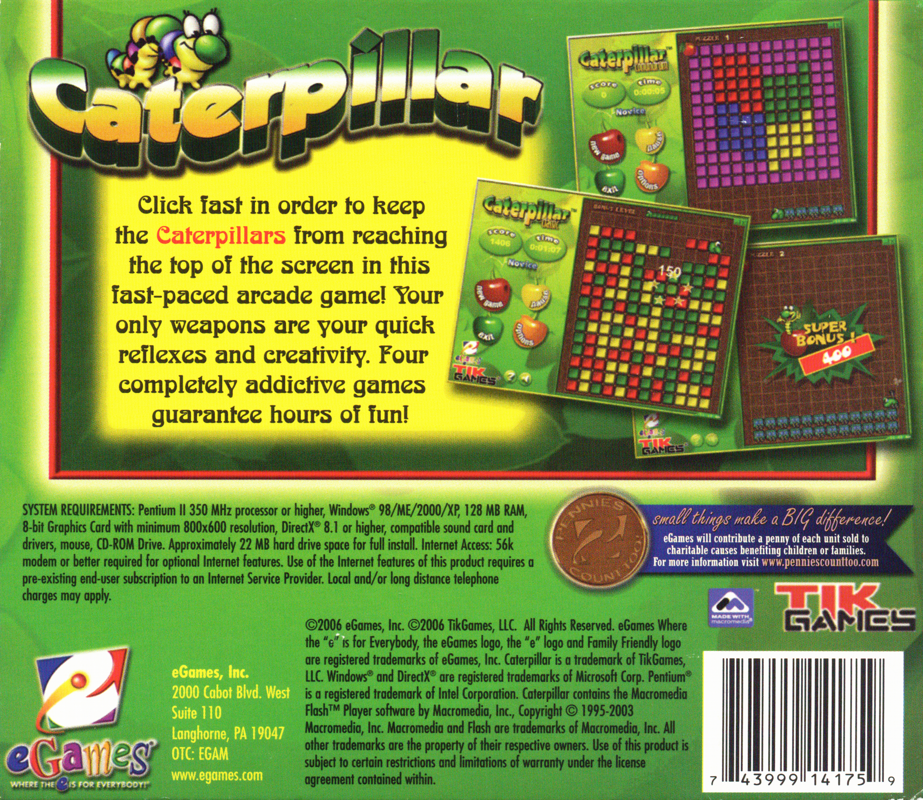 Caterpillar cover or packaging material - MobyGames