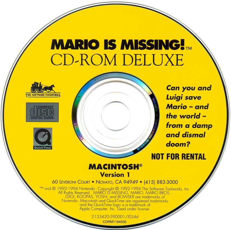 Mario is Missing! cover or packaging material - MobyGames
