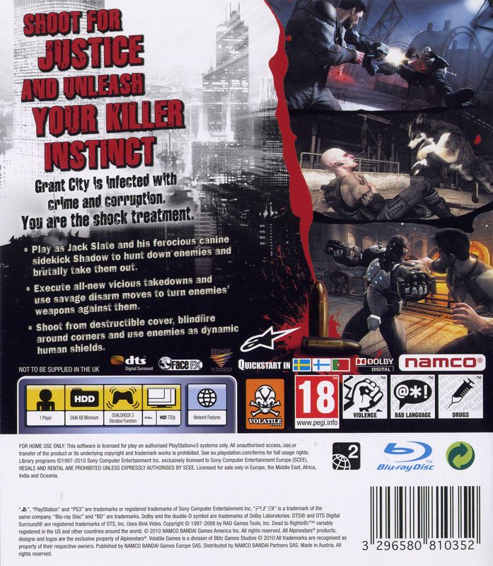 Dead to Rights: Retribution cover or packaging material - MobyGames