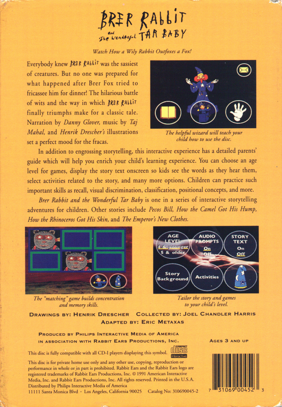 Brer Rabbit and the Wonderful Tar Baby cover or packaging material ...