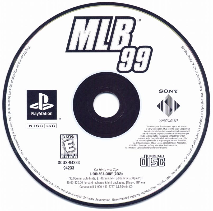 MLB 99 cover or packaging material - MobyGames