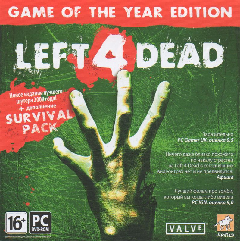 Left 4 Dead Game Of The Year Edition Cover Or Packaging Material