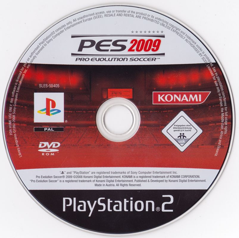 PES 2009: Pro Evolution Soccer cover or packaging material - MobyGames