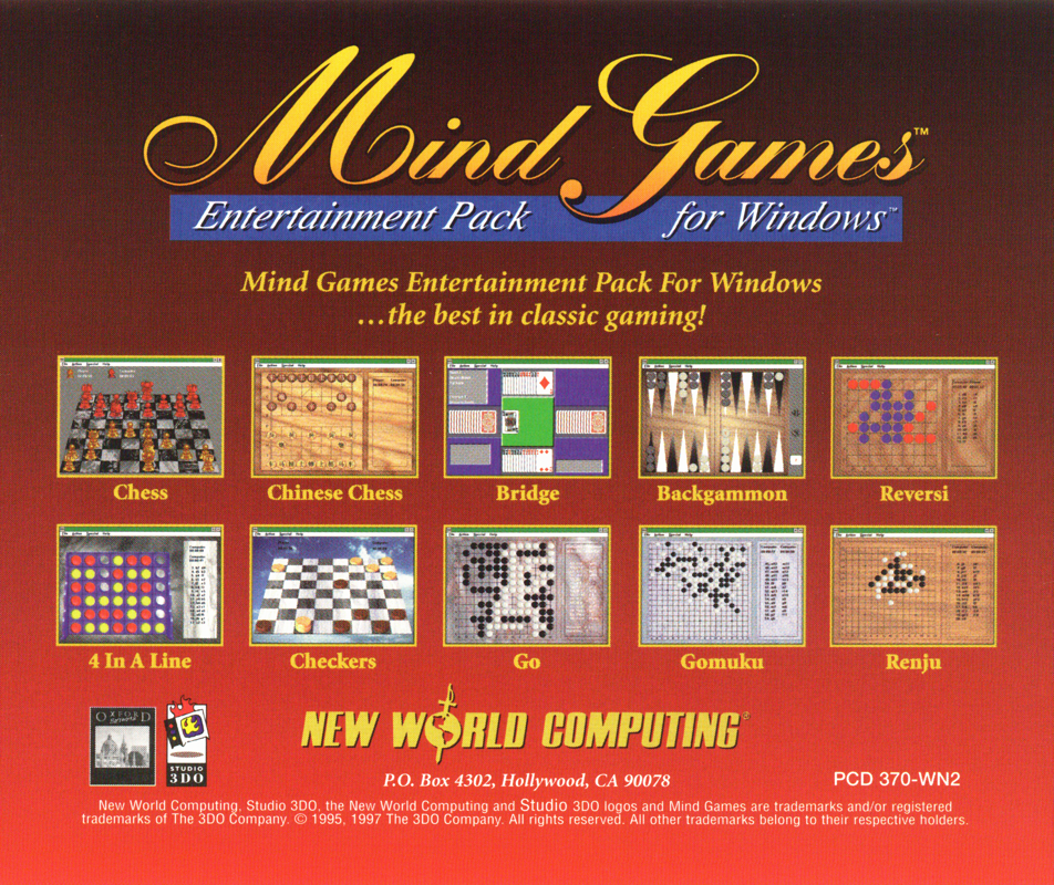 Mind Games Entertainment Pack for Windows cover or packaging material ...