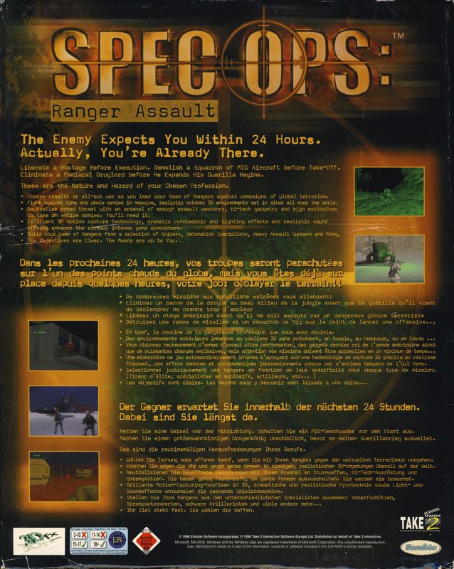 Spec Ops: Rangers Lead the Way cover or packaging material - MobyGames