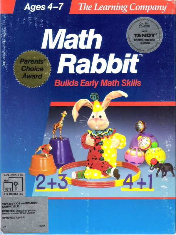 Math Rabbit cover or packaging material - MobyGames