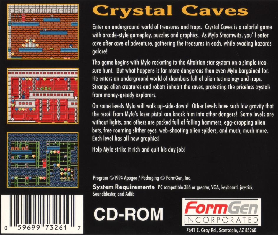 Crystal Caves cover or packaging material - MobyGames