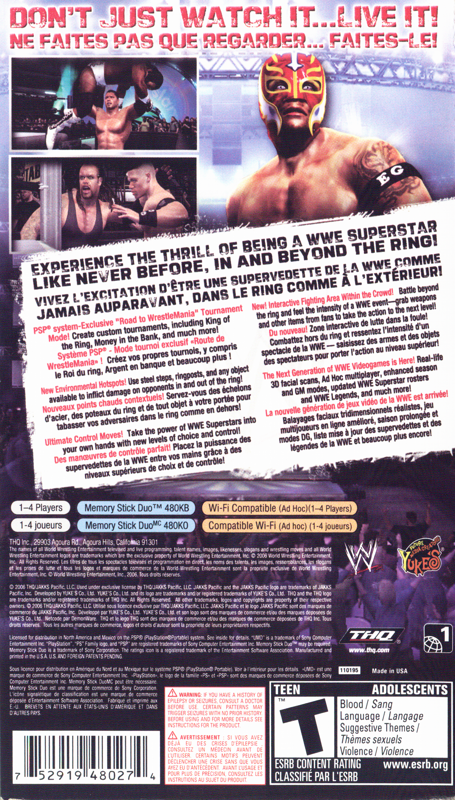 WWE Smackdown vs. Raw 2007 cover or packaging material - MobyGames